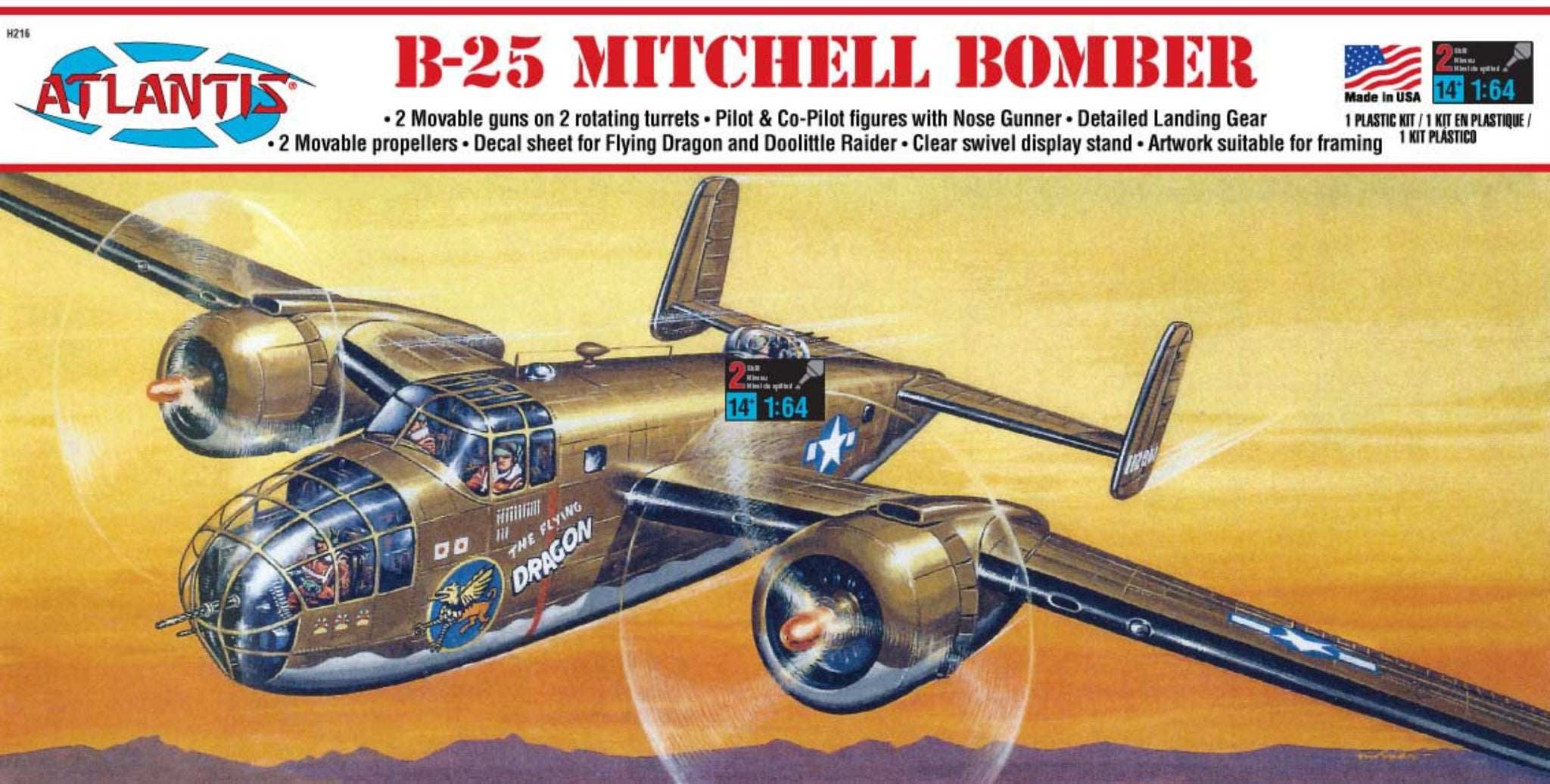 B-25 Mitchell Bomber Model Kit w/stand – The Gift Hangar